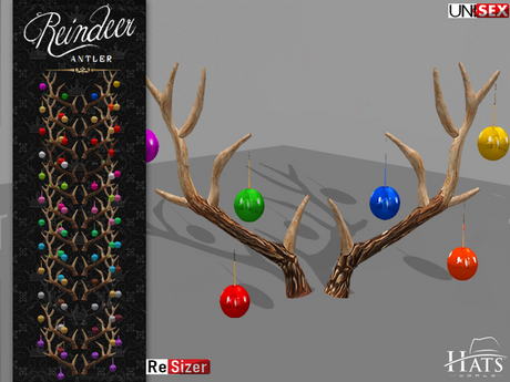 Second Life Marketplace - [HW] CHRISTMAS REINDEER ANTLER BALLS